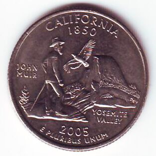 Money Zoo - USA, 25 Cents, 2005, California